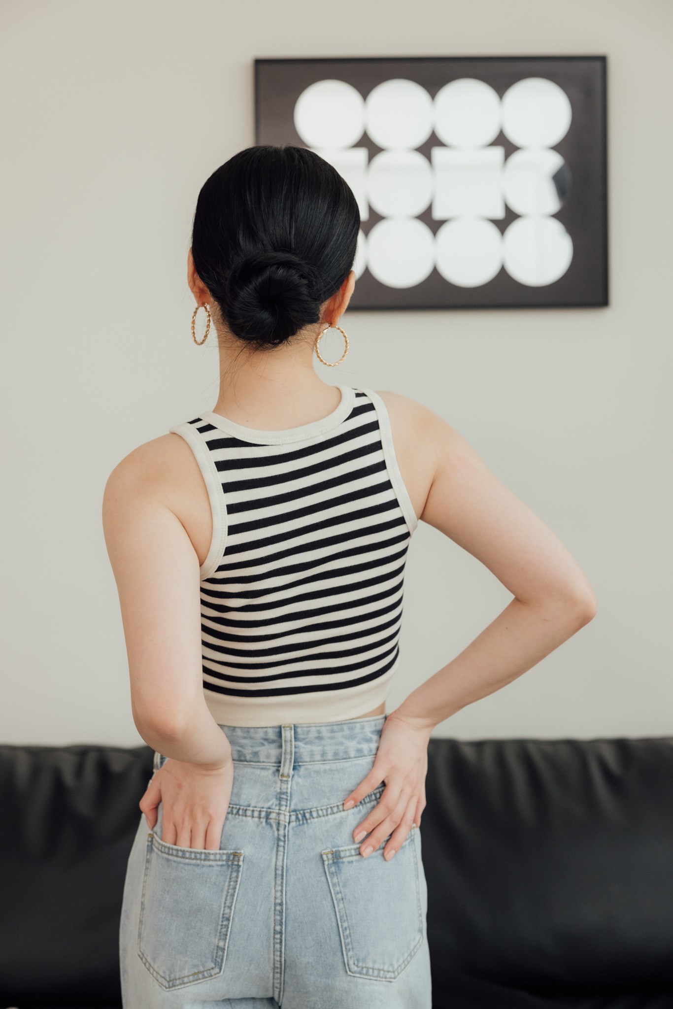 不歪線削肩條紋BraT ｜ WearToEat